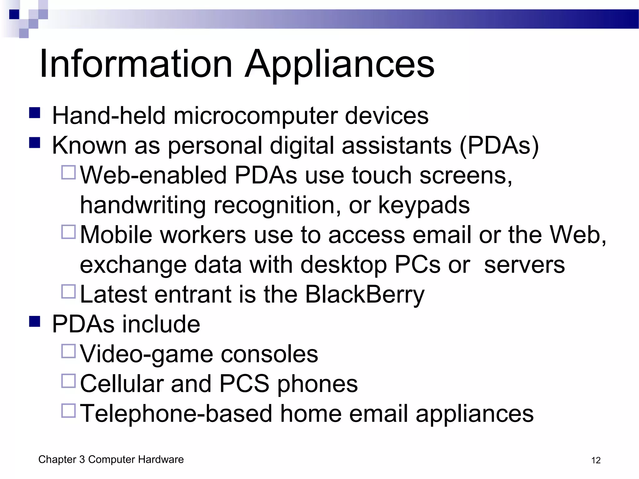 Chapter 3 computer hardware | PPT