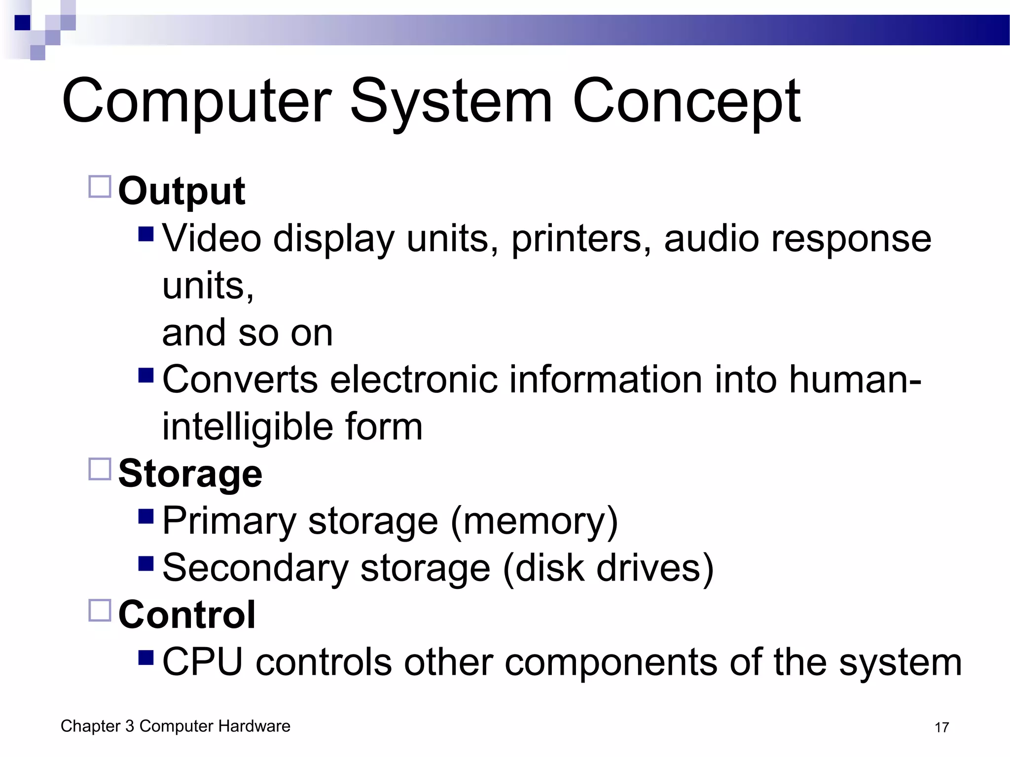 Chapter 3 computer hardware | PPT