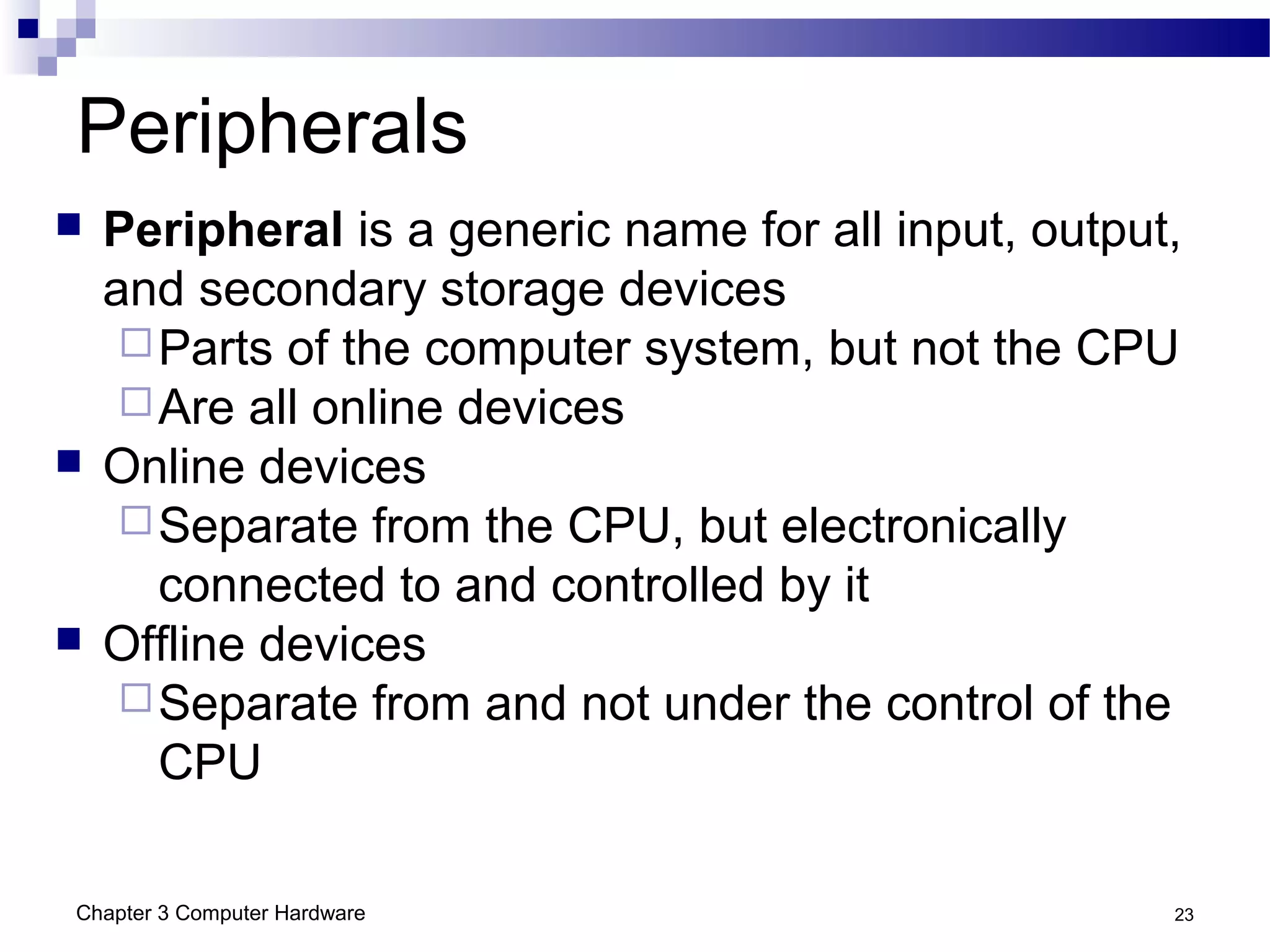 Chapter 3 computer hardware | PPT