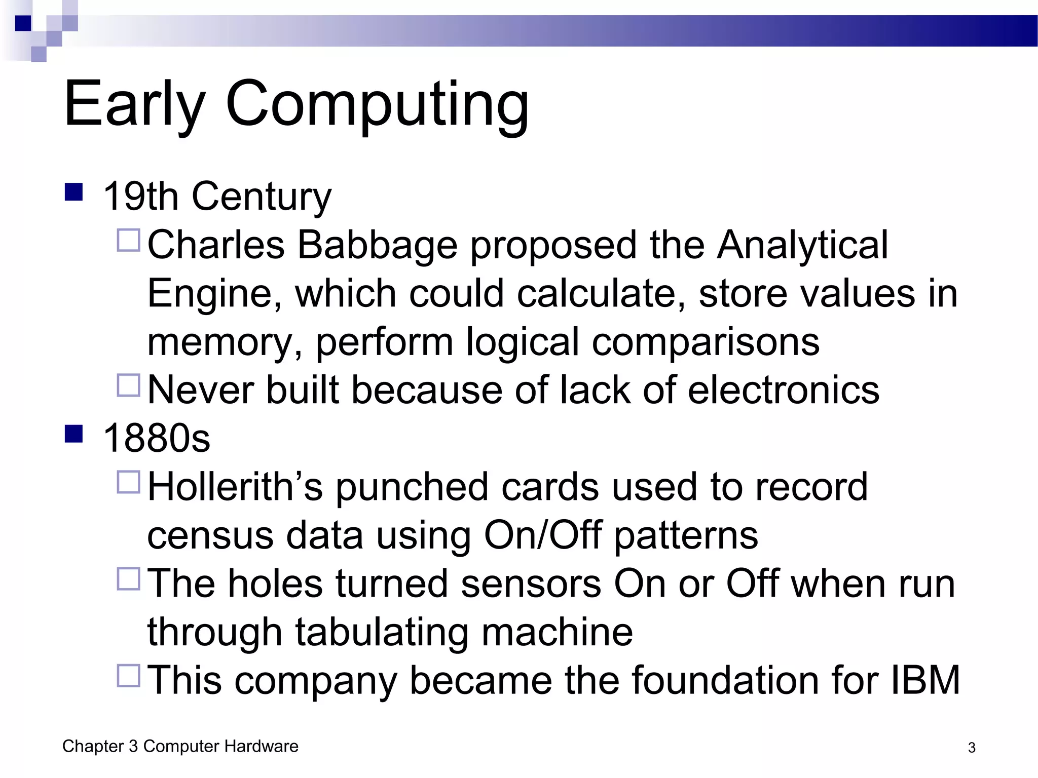 Chapter 3 computer hardware | PPT