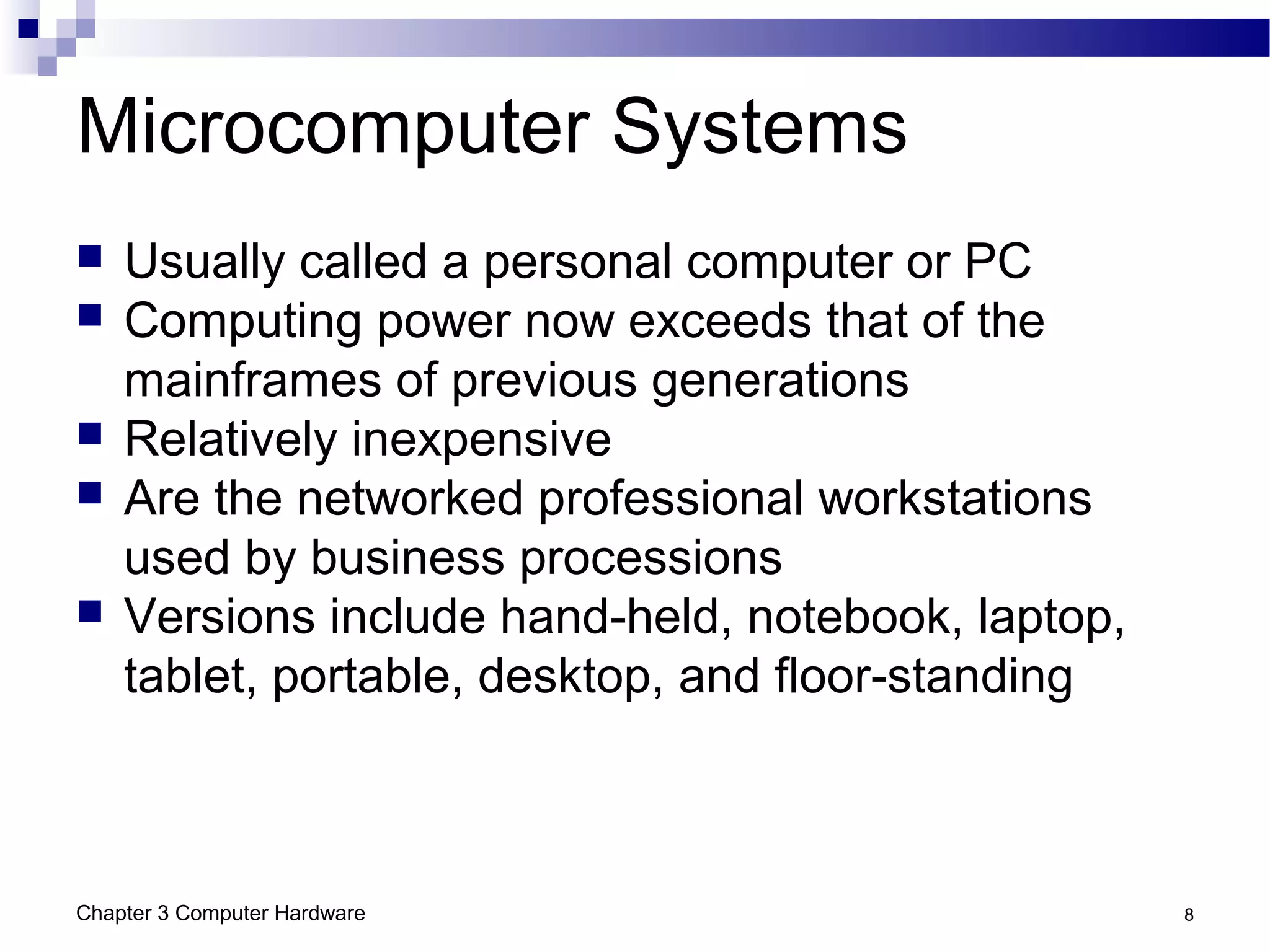 Chapter 3 computer hardware | PPT