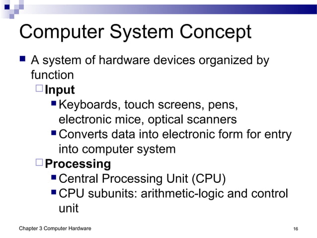 Chapter 3 computer hardware | PPT | Desktops | Computing