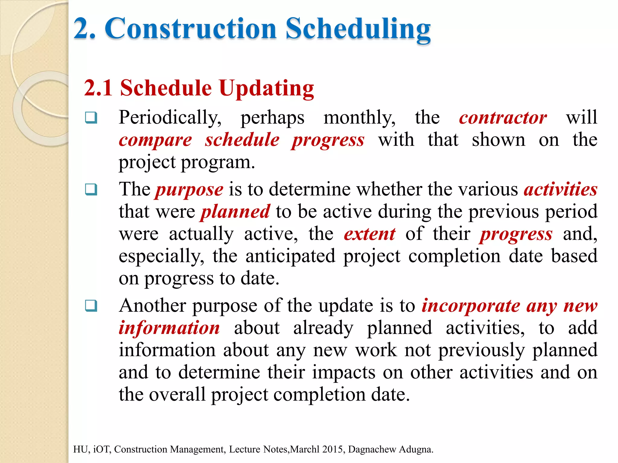 Chapter 3 Construction Planning And Scheduling Lect 3ppt