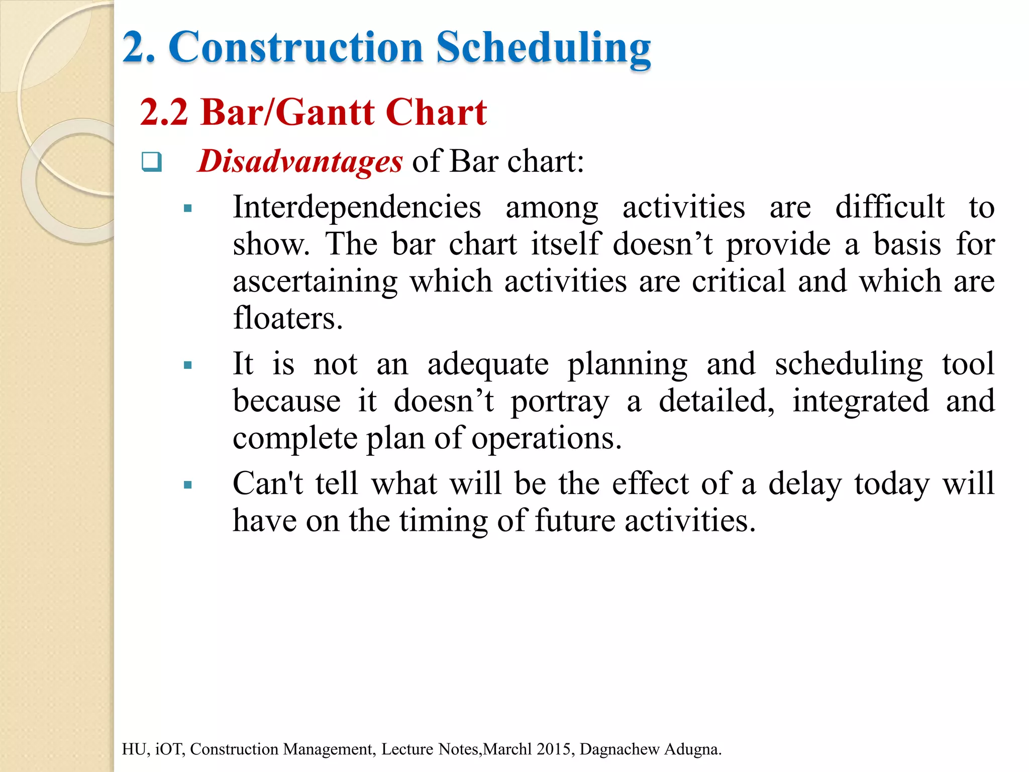 Chapter 3 Construction Planning And Scheduling Lect 3ppt