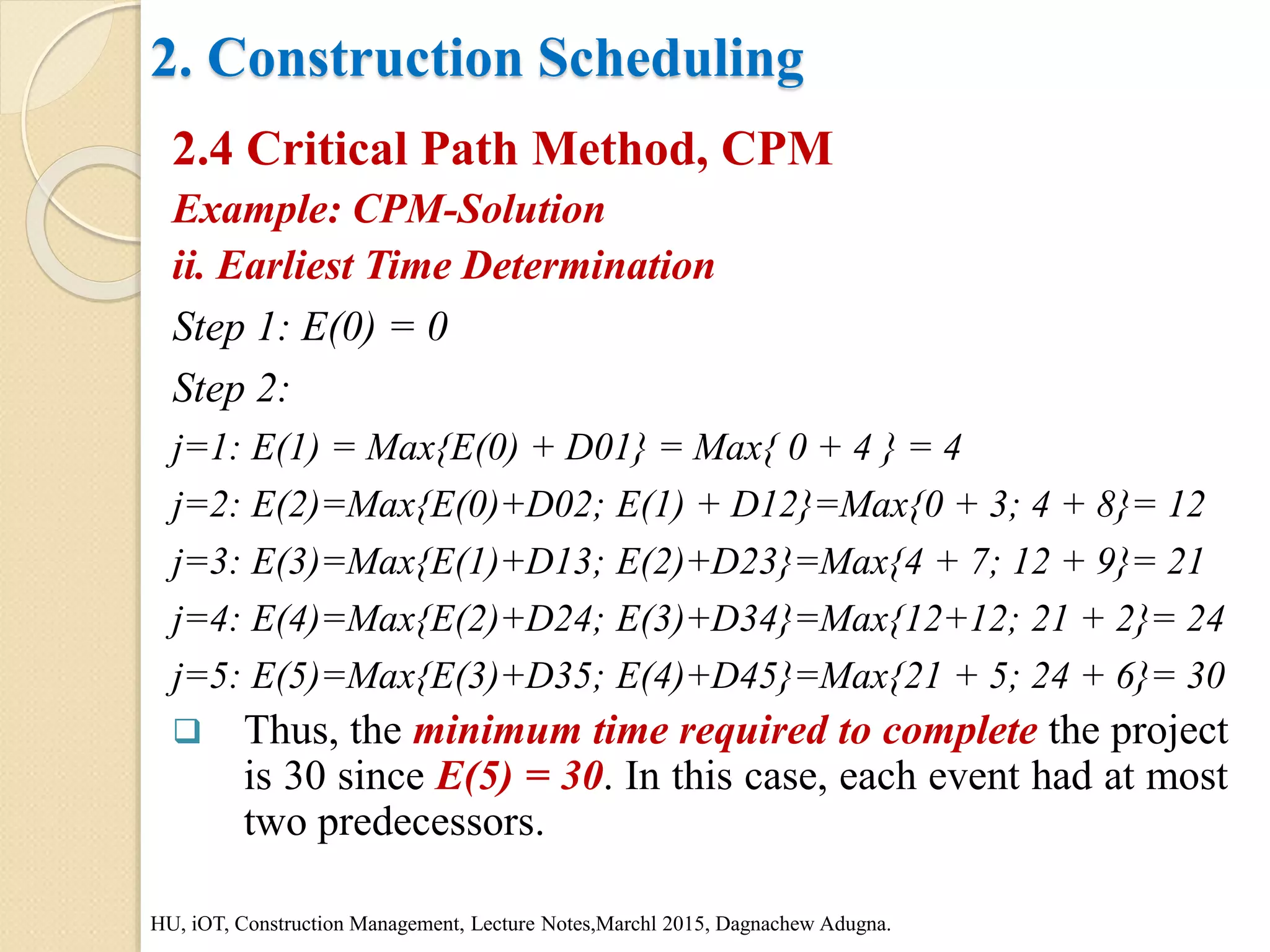 Chapter 3 Construction Planning And Scheduling Lect 3ppt