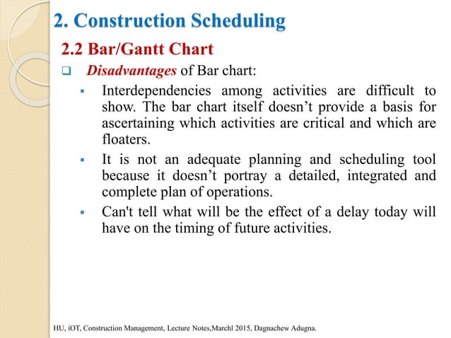 Chapter 3 Construction Planning and Scheduling lect. 3.ppt | Civil ...
