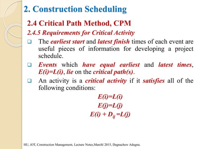 Chapter 3 Construction Planning and Scheduling lect. 3.ppt | Civil Engineering Industry | Industries