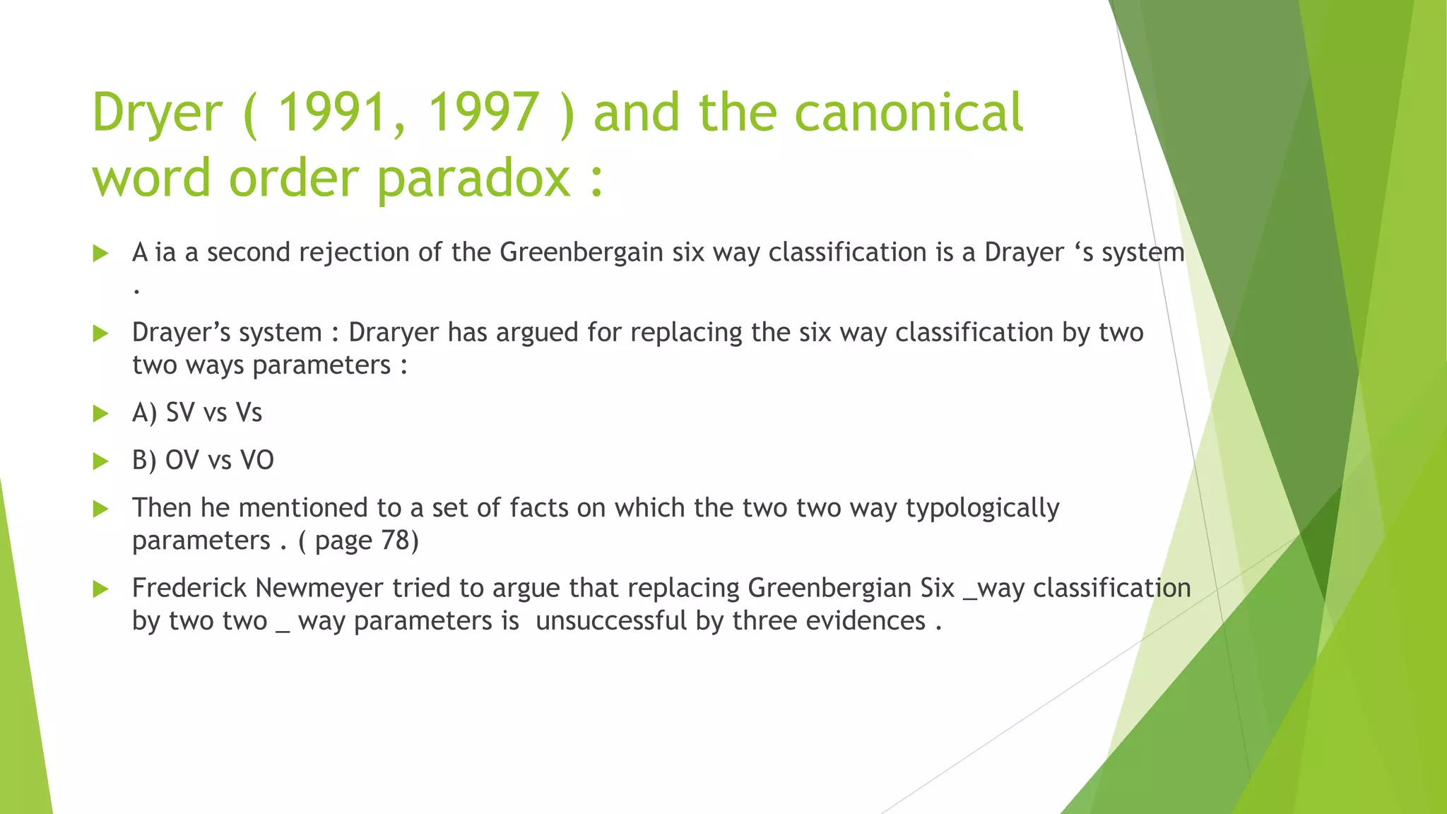 Basic Word Order’ in Formal and Functional Linguistics and the ...