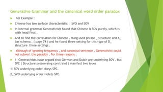 Basic Word Order’ in Formal and Functional Linguistics and the ...