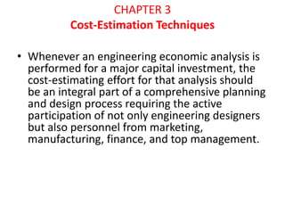 cost estimation techniques | PPTX