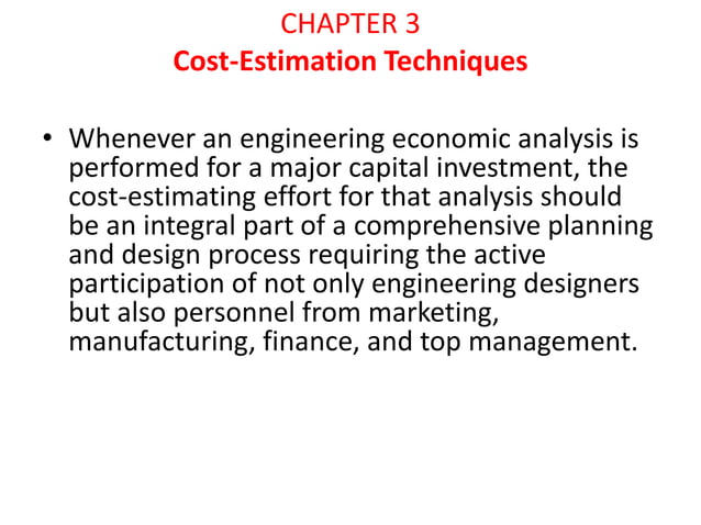 Cost Estimation Techniques Pptx