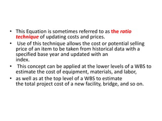 cost estimation techniques | PPTX