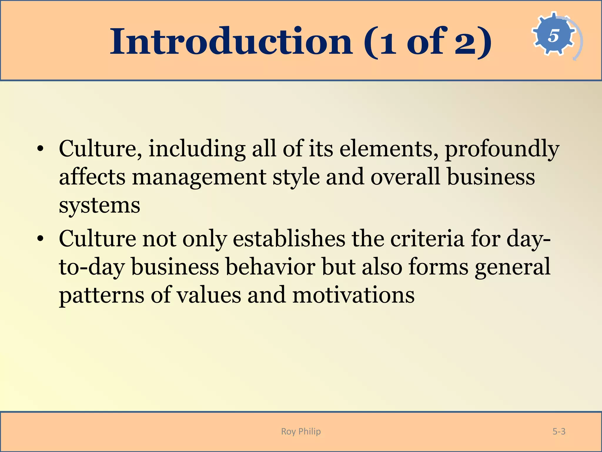 Chapter 3 culture management style and business systems | PPTX