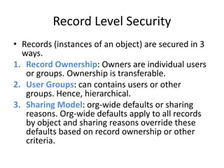 SFDC Database Security | PPT