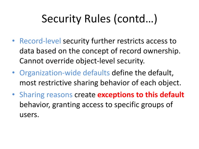 SFDC Database Security | PPT