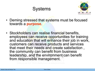 Chapter3 demingjurancrosbyphilosophy | PPT