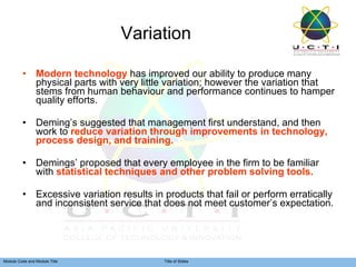 Chapter3 demingjurancrosbyphilosophy | PPT