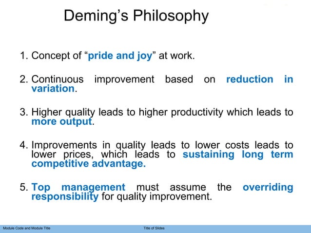 Chapter3 demingjurancrosbyphilosophy | PPT