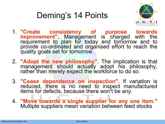 Chapter3 demingjurancrosbyphilosophy | PPT