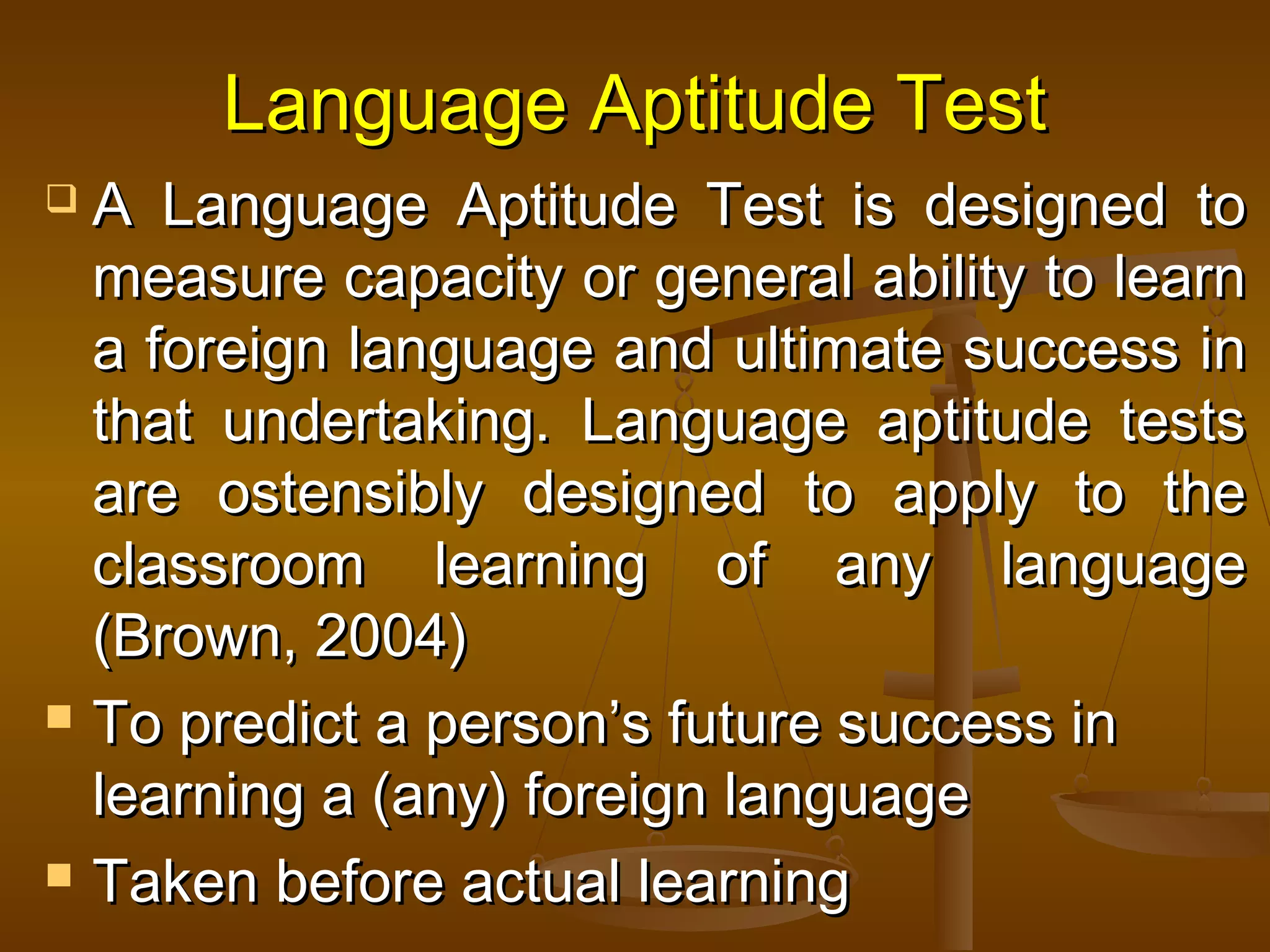 Chapter 3(designing classroom language tests) | PPT
