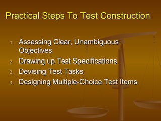 Chapter 3(designing classroom language tests) | PPT