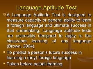 Chapter 3(designing classroom language tests) | PPT