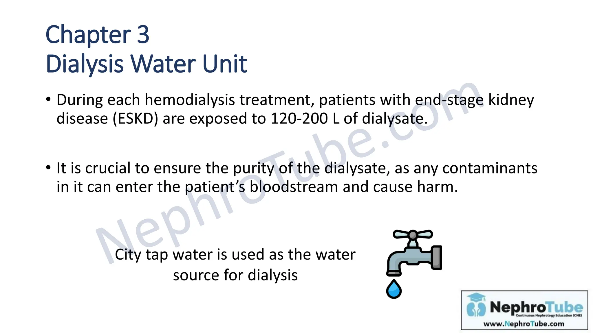 Hemodialysis: Chapter 3, Dialysis Water Unit - Dr.Gawad | PDF