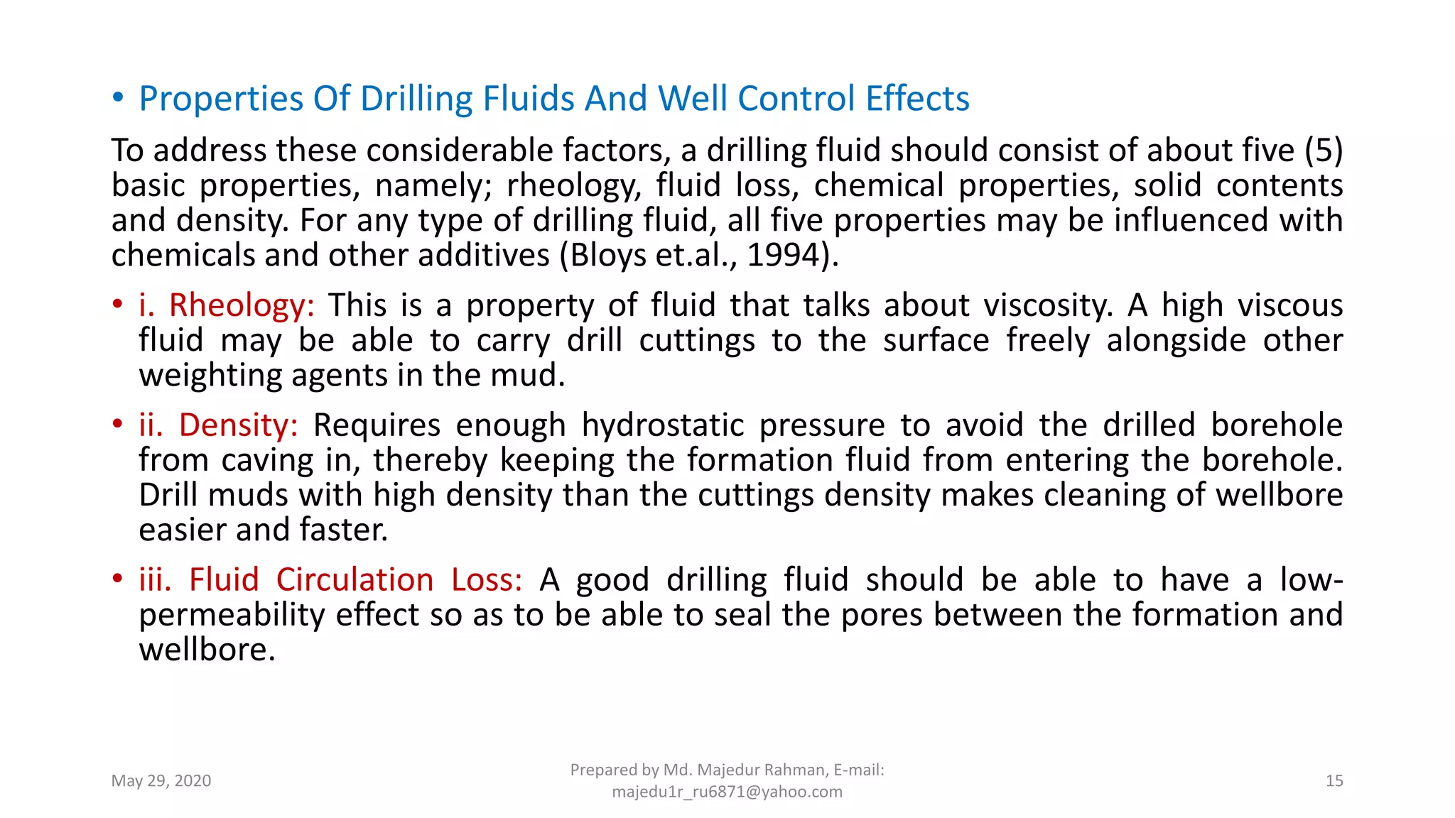 Drilling fluids | PPTX
