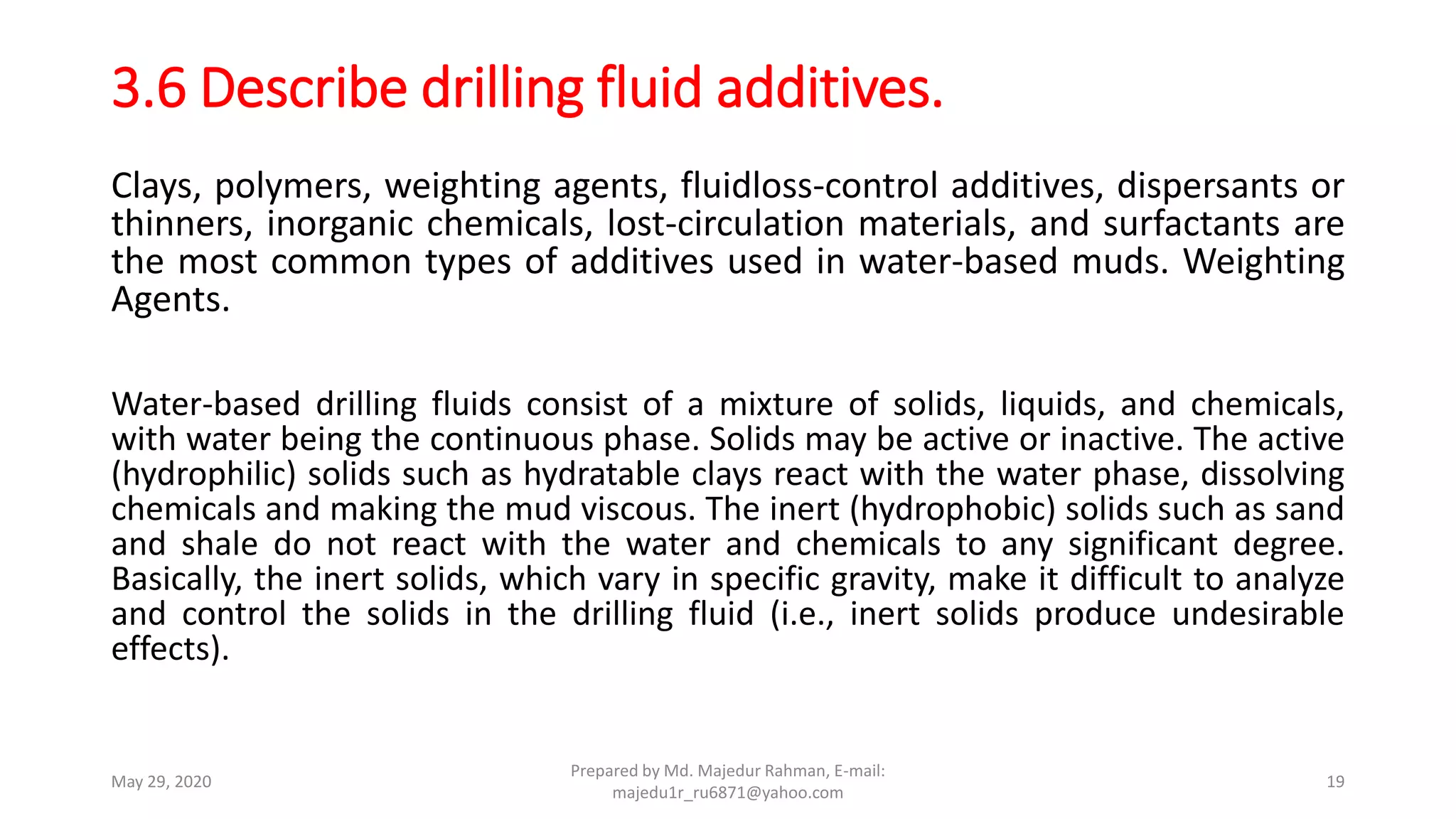 Drilling fluids | PPTX