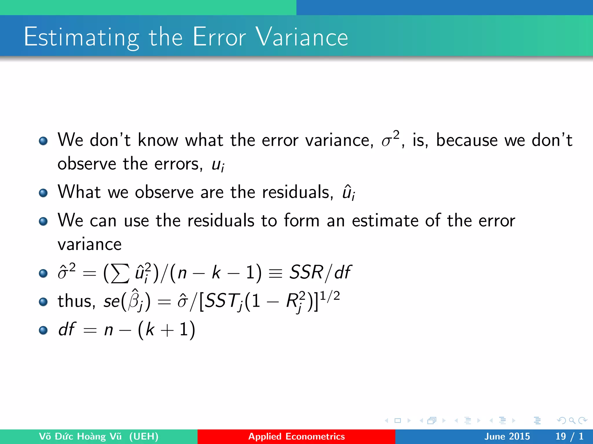 Chapter3 econometrics | PDF