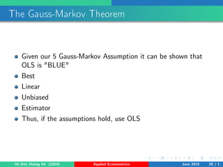 Chapter3 econometrics | PDF