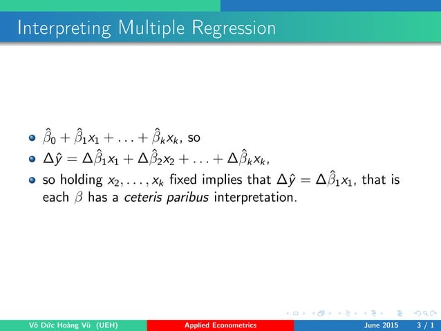 Chapter3 econometrics | PDF