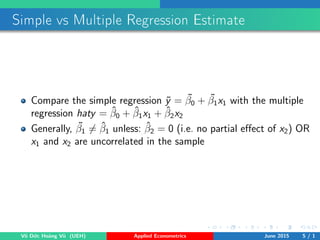 Chapter3 econometrics | PDF