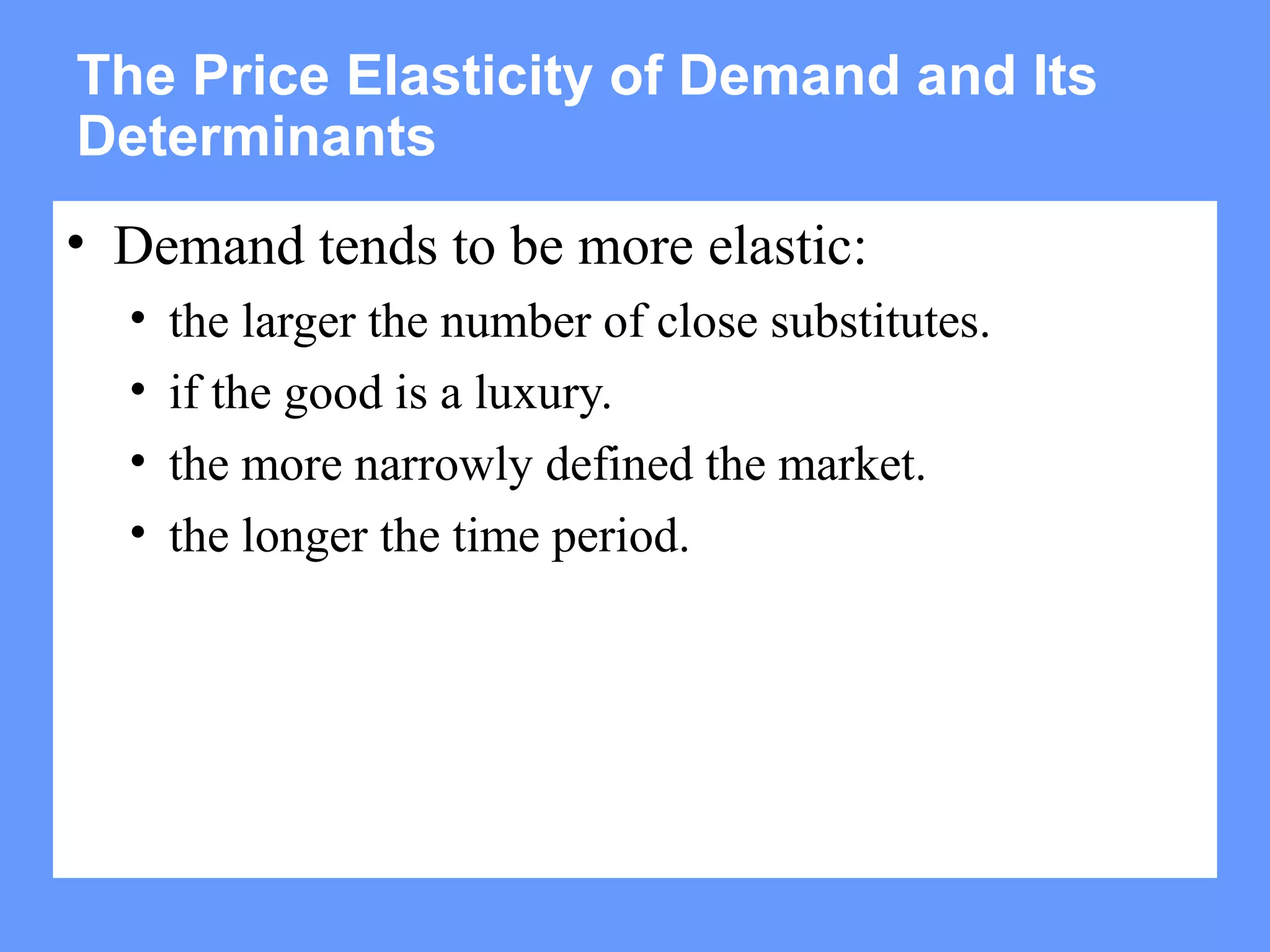 Chapter 3 elasticity for economics | PPT