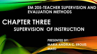 supervision and instruction | PPT