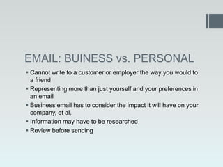 Chapter 3 email and im | PPTX