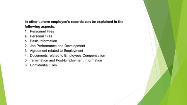 CHAPTER 3 Employee Record Management.pptx To understand the types of Employee Records. | PPTX