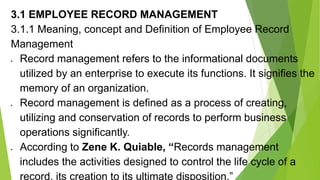 CHAPTER 3 Employee Record Management.pptx To understand the types of ...