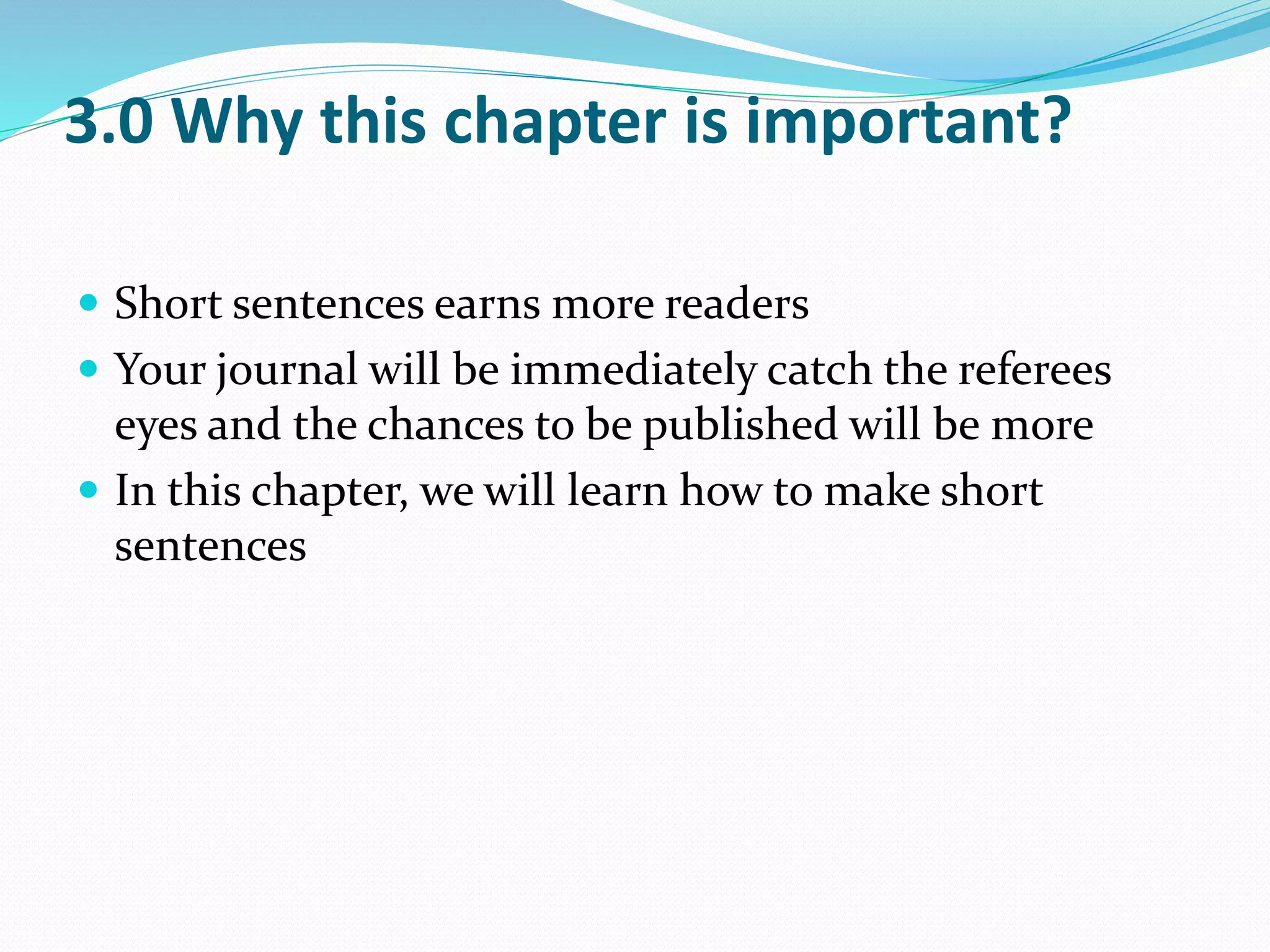 Chapter 3 Breaking up long sentences (ENGLISH FOR WRITING RESEARCH ...