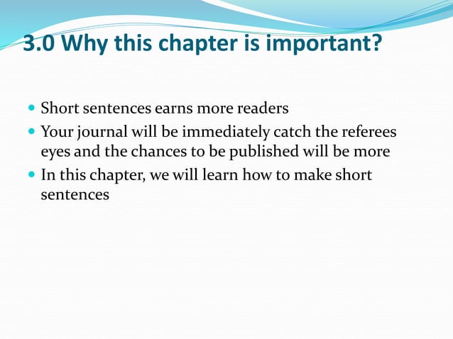 Chapter 3 Breaking up long sentences (ENGLISH FOR WRITING RESEARCH ...
