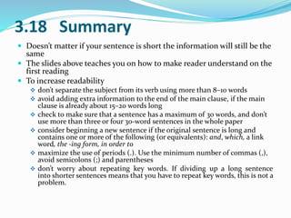 Chapter 3 Breaking up long sentences (ENGLISH FOR WRITING RESEARCH ...