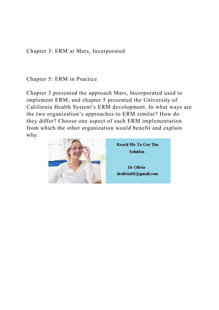 Chapter 3 ERM at Mars, IncorporatedChapter 5 ERM in Pr.docx