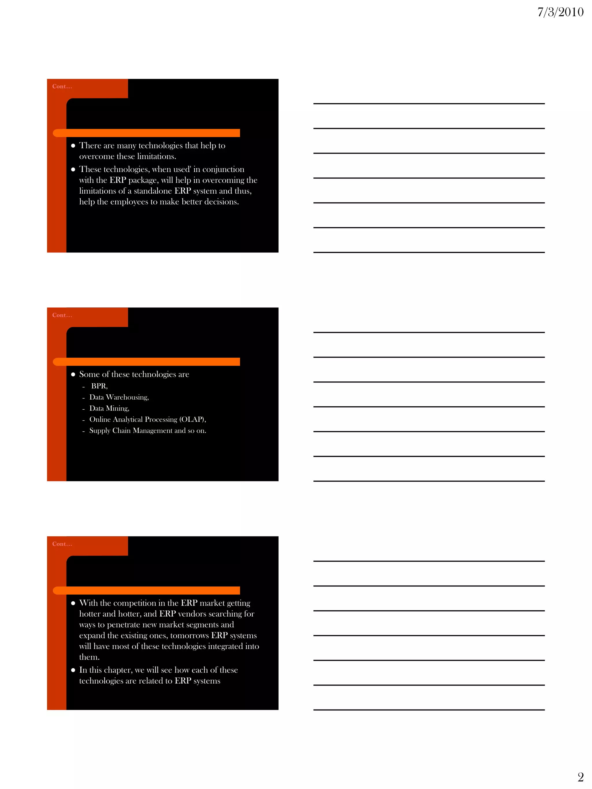 Chapter 3 E R P And Related Tech Alexis Leon | PDF