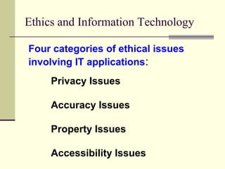 Chapter 3 ethics and privacy | PPT