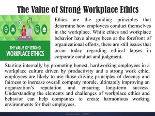Chapter 3 Ethics in Workplace. (Business Ethics) pdf | PPT