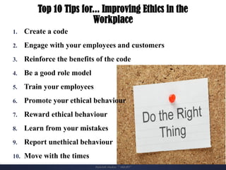 Chapter 3 Ethics in Workplace. (Business Ethics) pdf | PDF