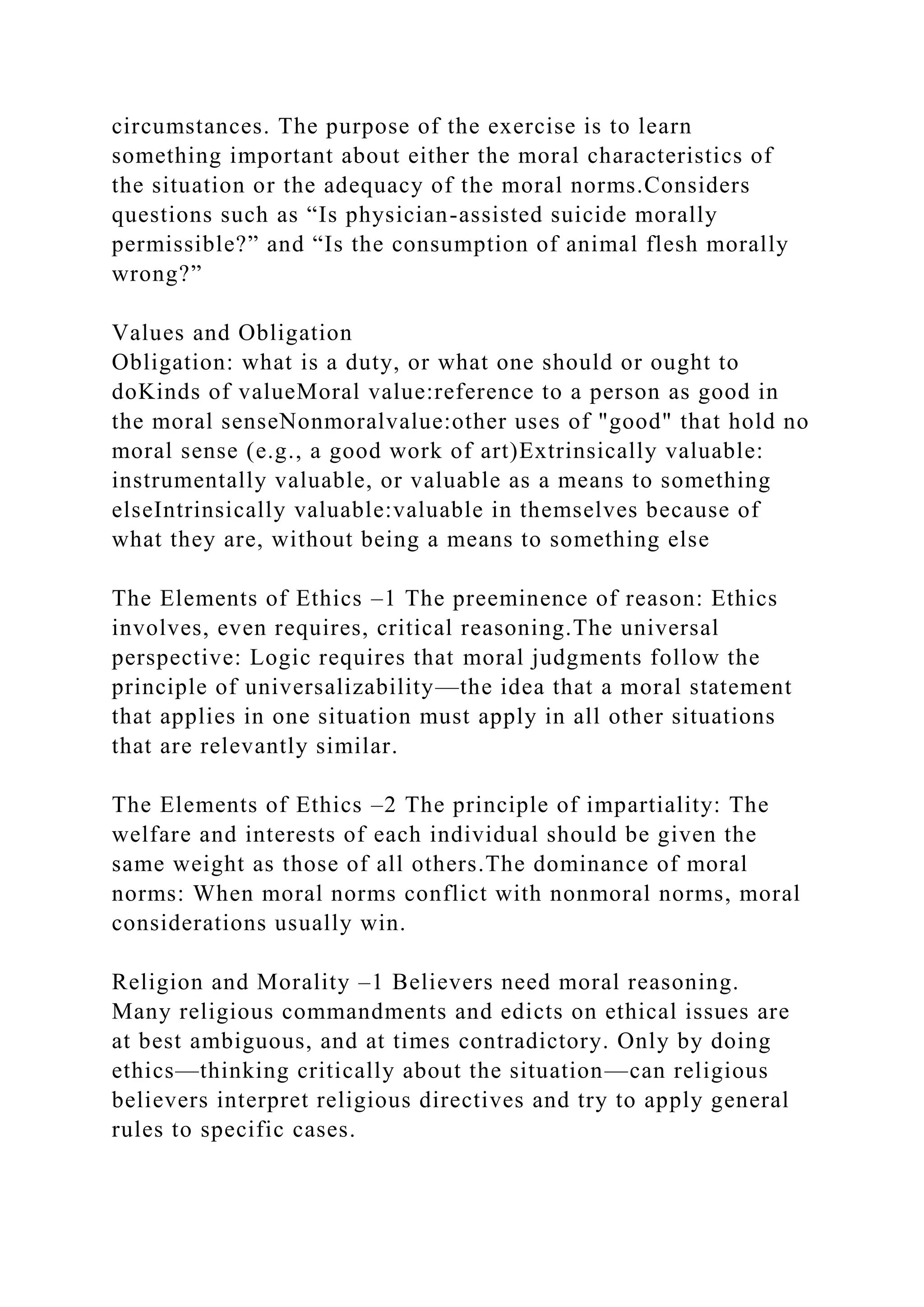 Chapter 3Evaluating Moral ArgumentsWhat Is Moral Reasoning.docx