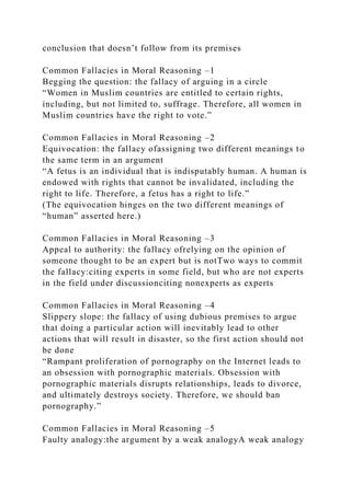 Chapter 3Evaluating Moral ArgumentsWhat Is Moral Reasoning.docx