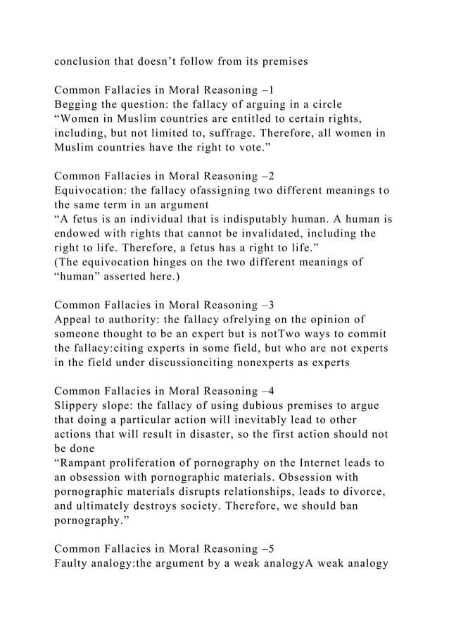 Chapter 3Evaluating Moral ArgumentsWhat Is Moral Reasoning.docx