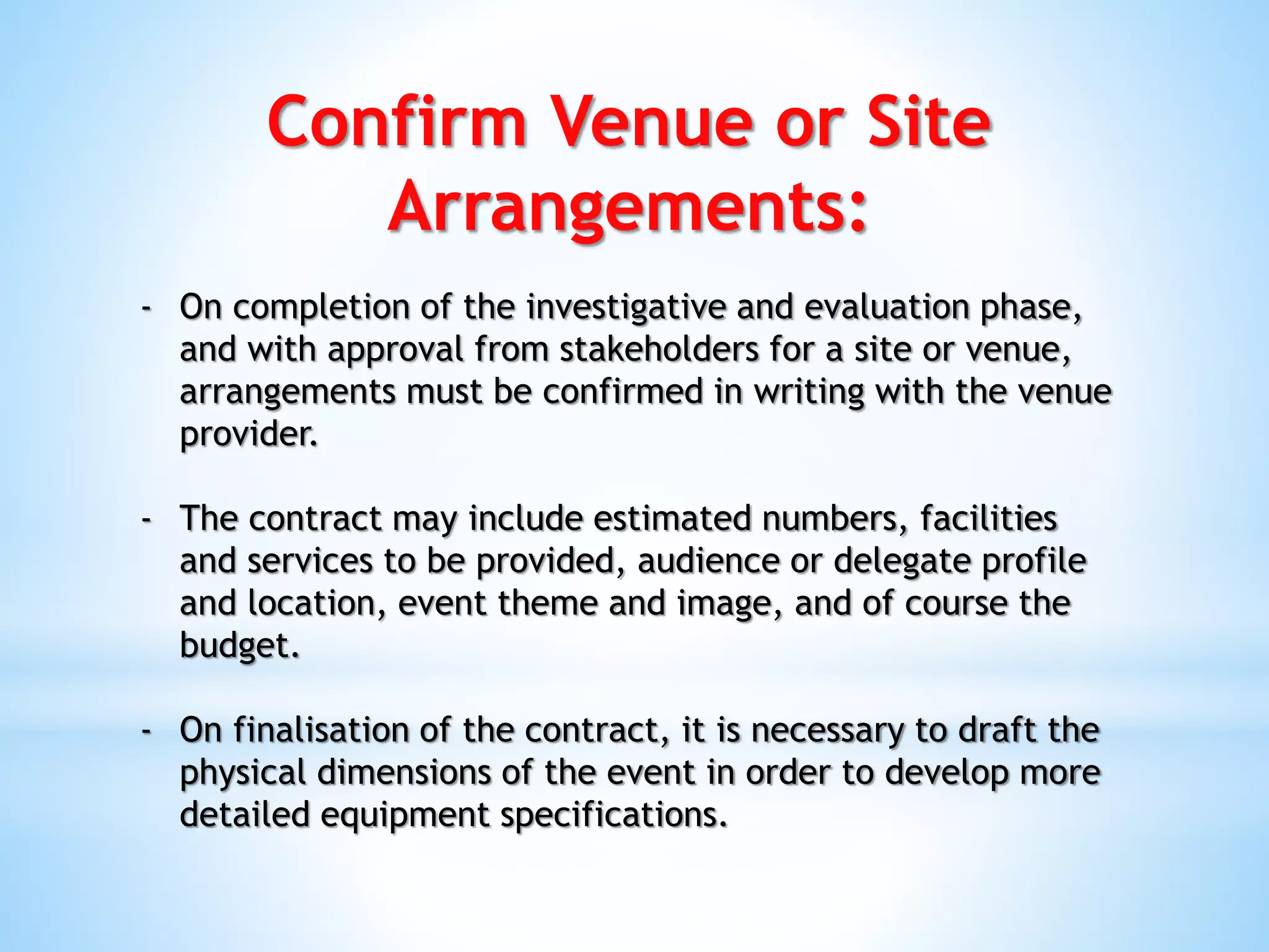 Chapter 3 Event Venues and Sites | PPTX